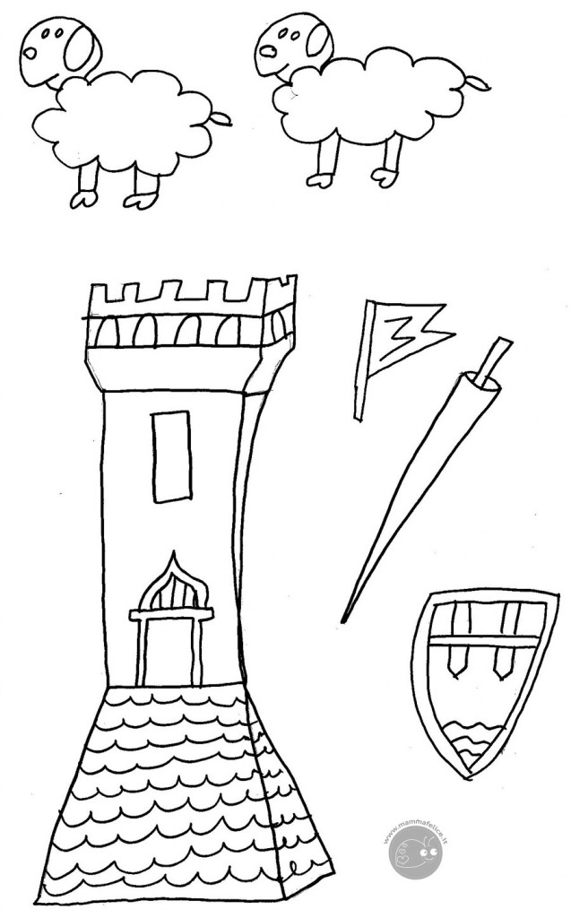 disegno-da-colorare-gratis-bambini-torre-castello | Disegni Mammafelice